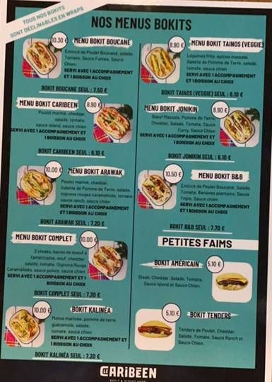 Menu au Le Caribéen Versailles restaurant, Versailles