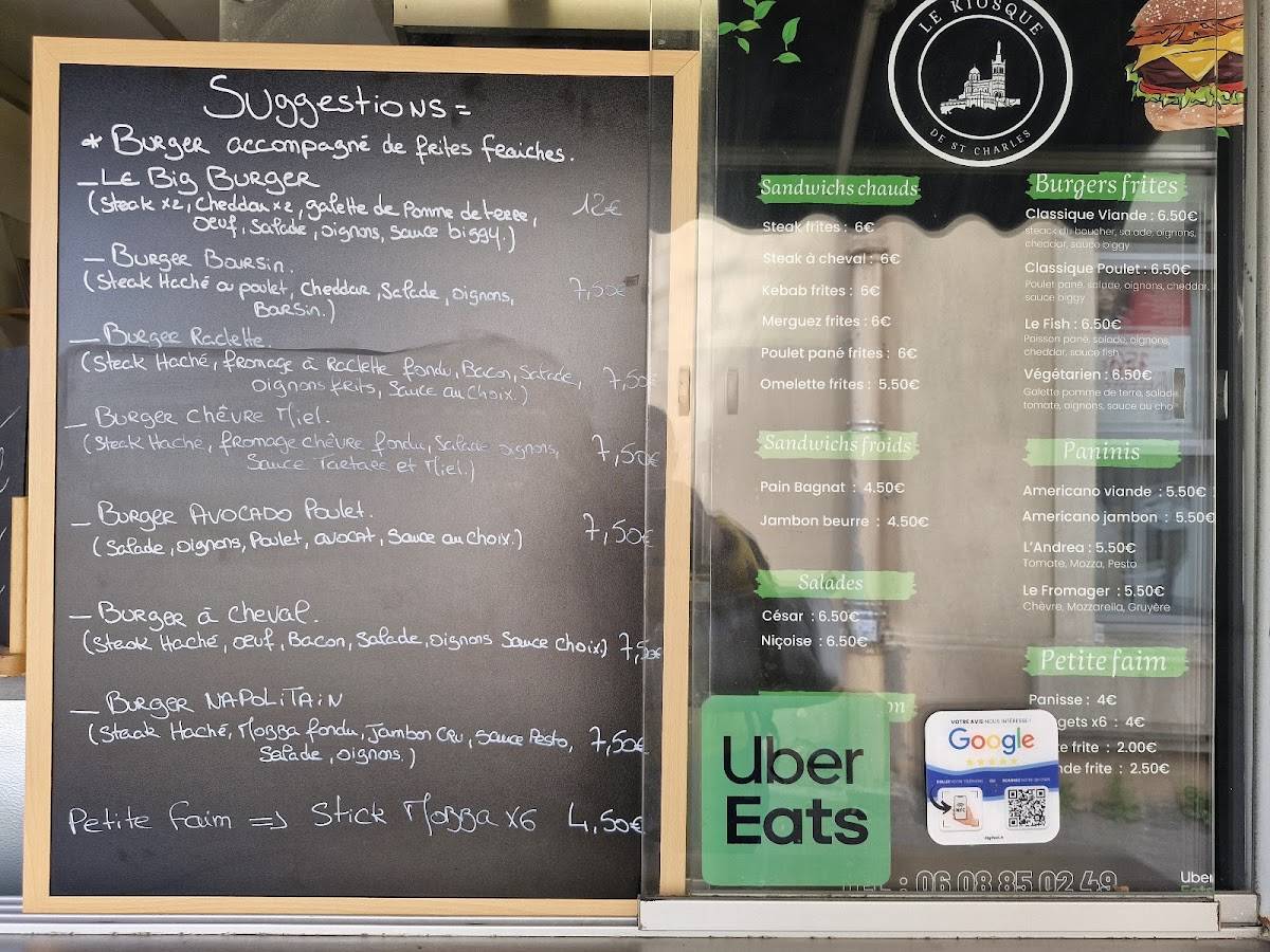 Menu au Le Kiosque de Saint-Charles restaurant, Marseille