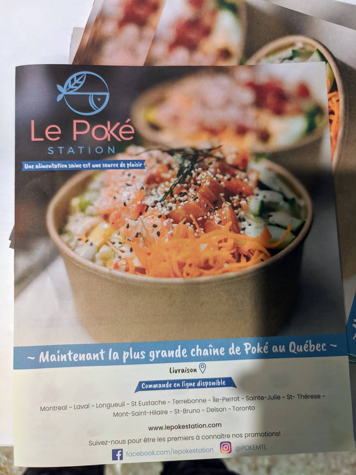 Carta del restaurante Le Poke Station (Décarie, VSL), Montréal
