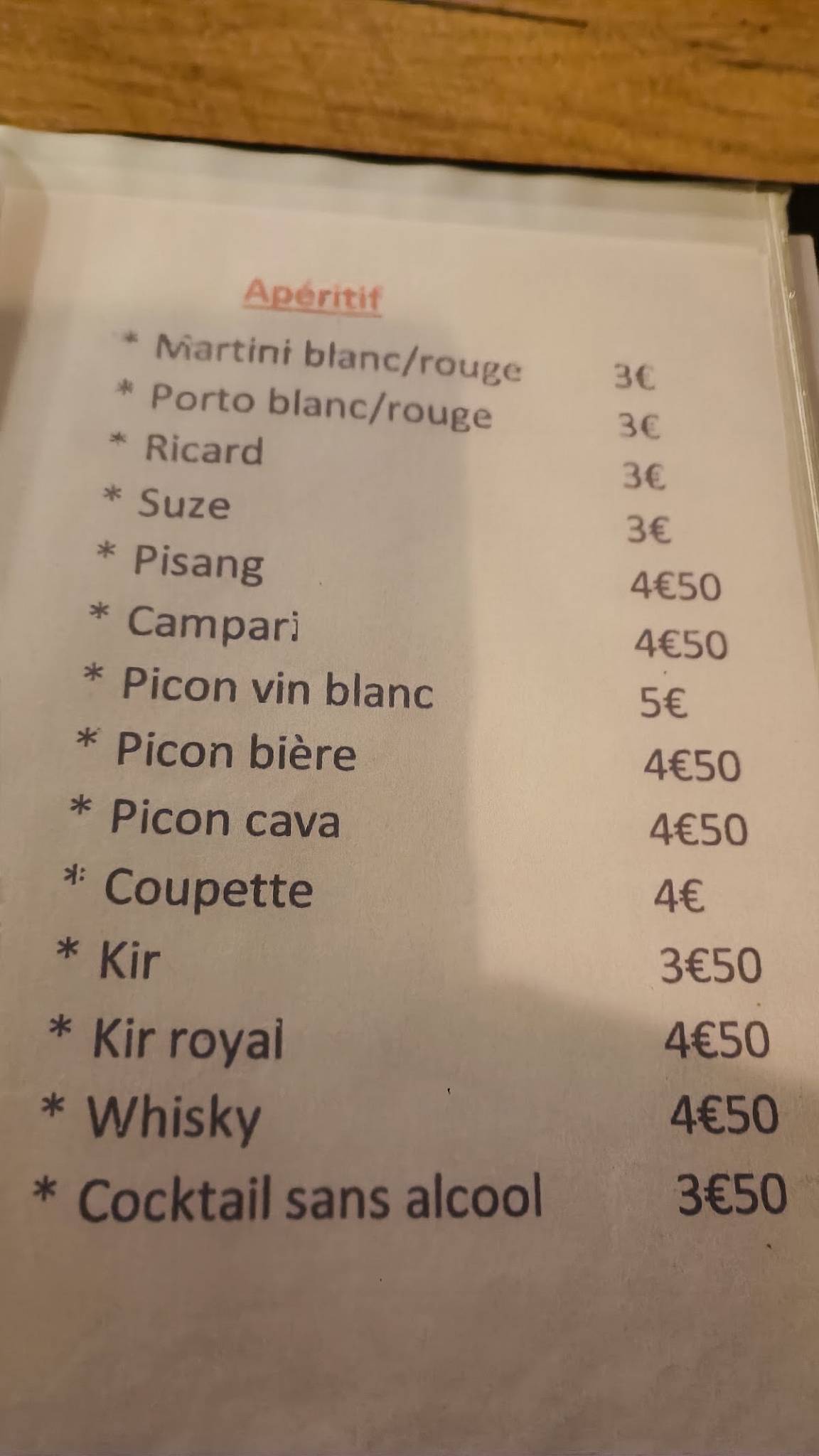 Menu au Le Relais des Dunes restaurant, La Panne