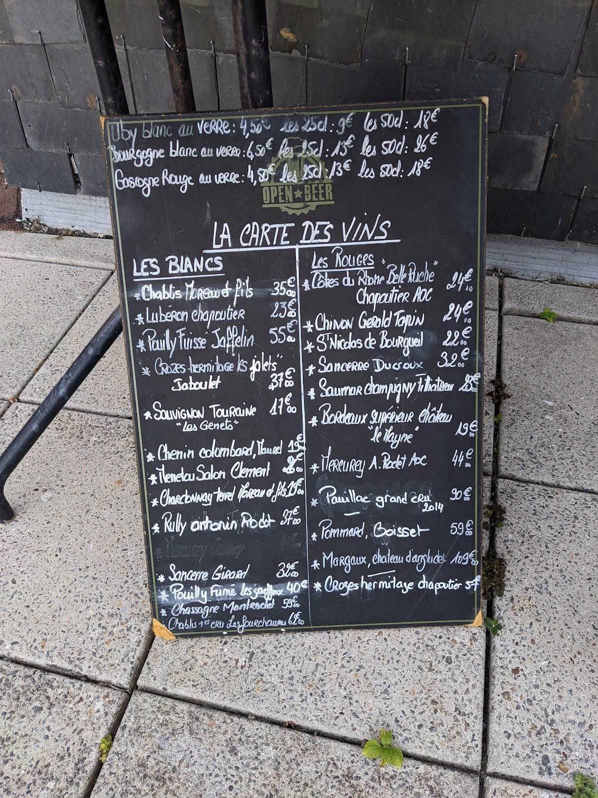 Menu au Le Yacht by POZA restaurant, Dinard