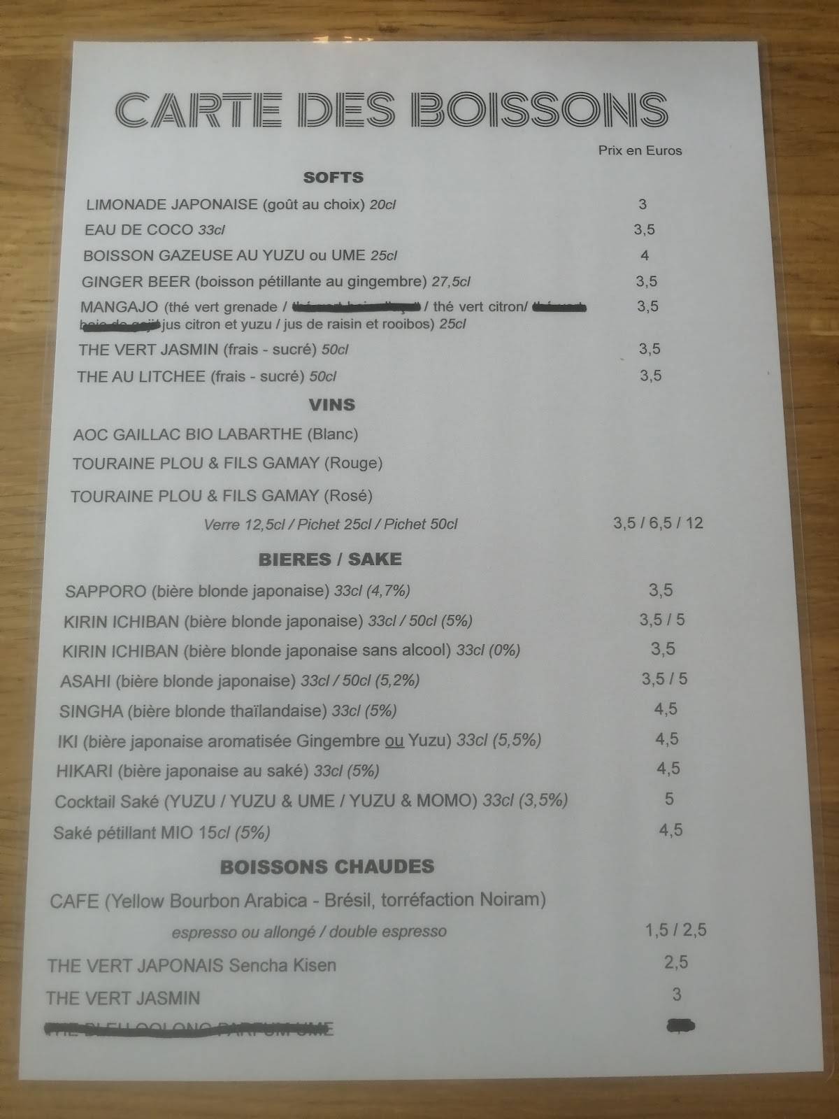 Menu au Le Passage restaurant, Mortagne-au-Perche