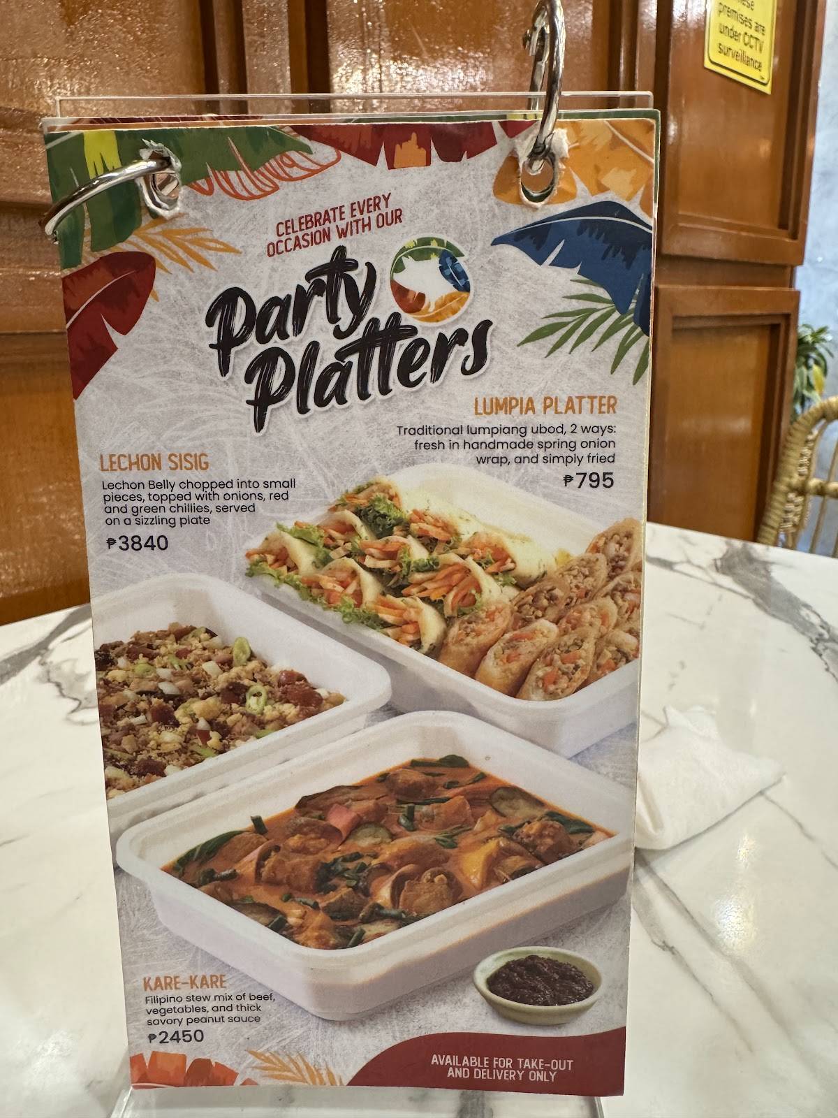 Menu at Lechoneria SM City Fairview restaurant, Quezon City