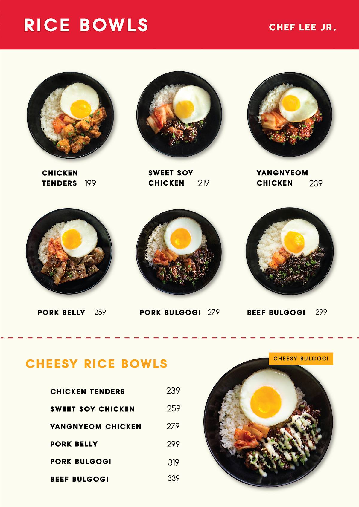 Carta del restaurante Chef Lee Jr. - F2M Tower, Legazpia