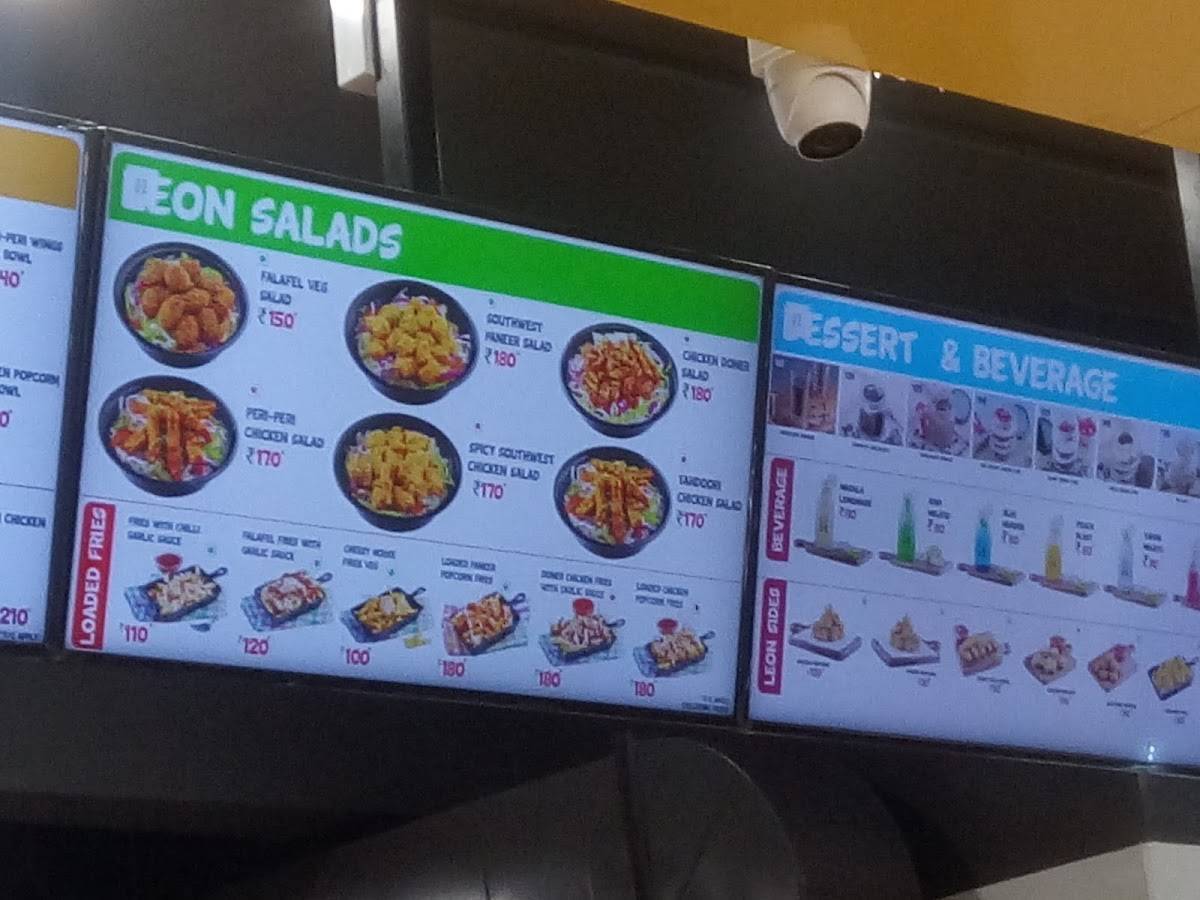 Menu at Leon's Burgers & Wings - Kalidasa Road, Mysuru