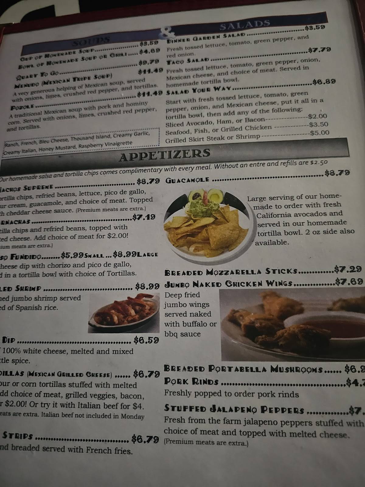 Menu at Leroy's "Hot Stuff" pub & bar, Porter