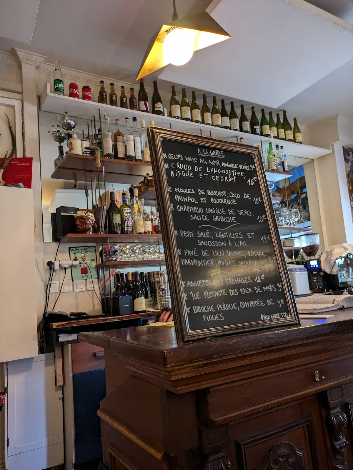 Menu at Les Arlots restaurant, Paris, 136 Rue du Faubourg Poissonnière
