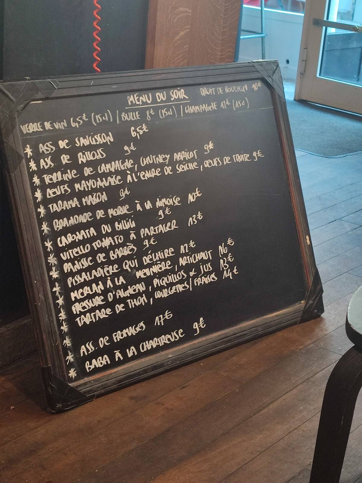 Menu at Les Arlots restaurant, Paris, 136 Rue du Faubourg Poissonnière