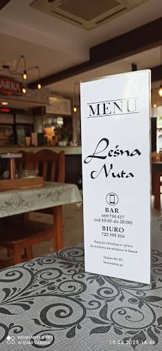 Menu at Leśna Nuta restaurant, Kiejsze