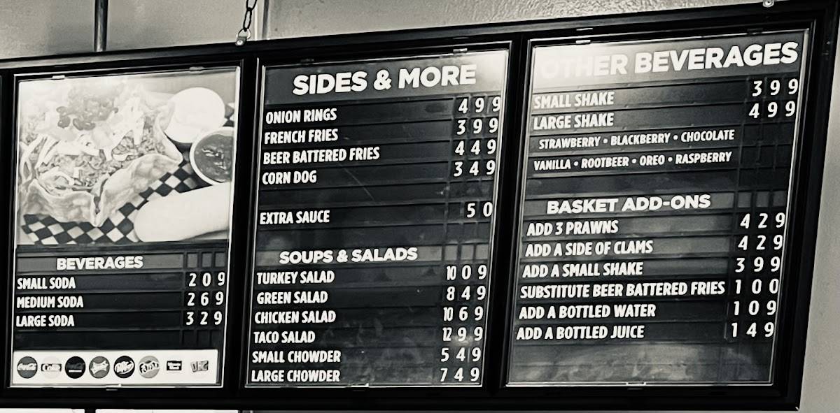 Menu at Lighthouse Drive-In restaurant, Aberdeen