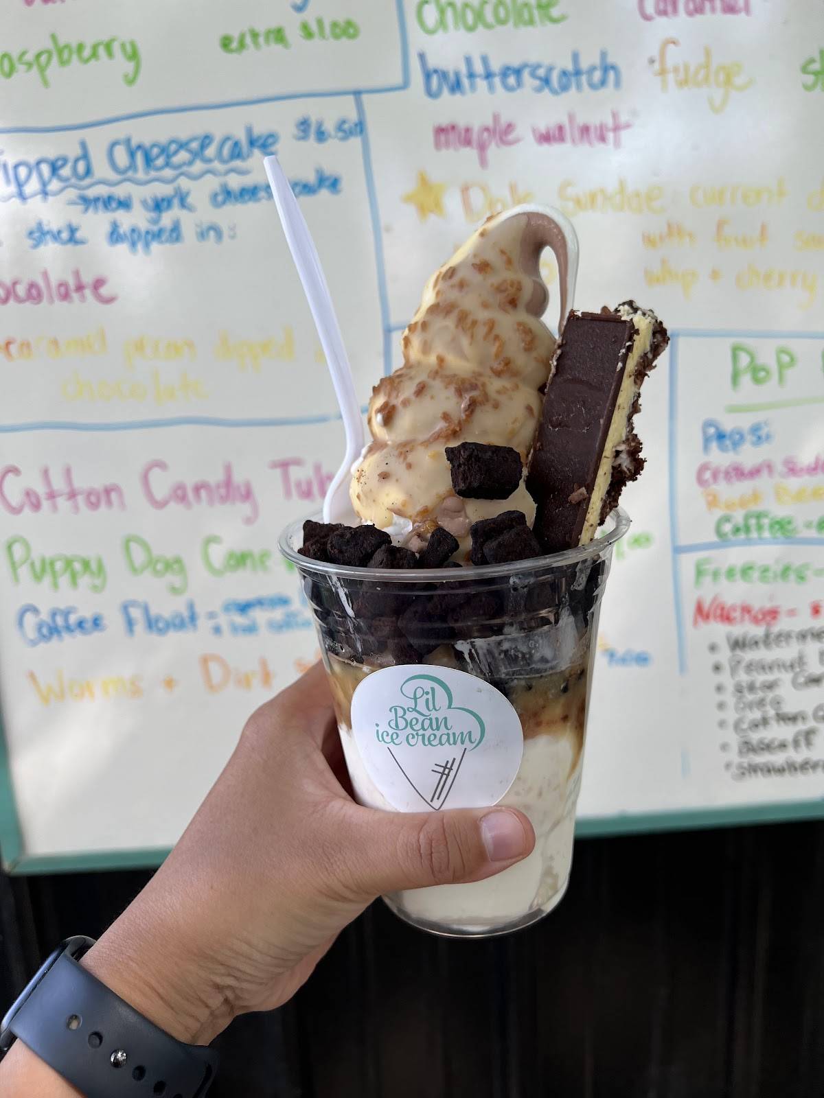 Menu at Lil Bean Ice Cream cafe, Rosthern