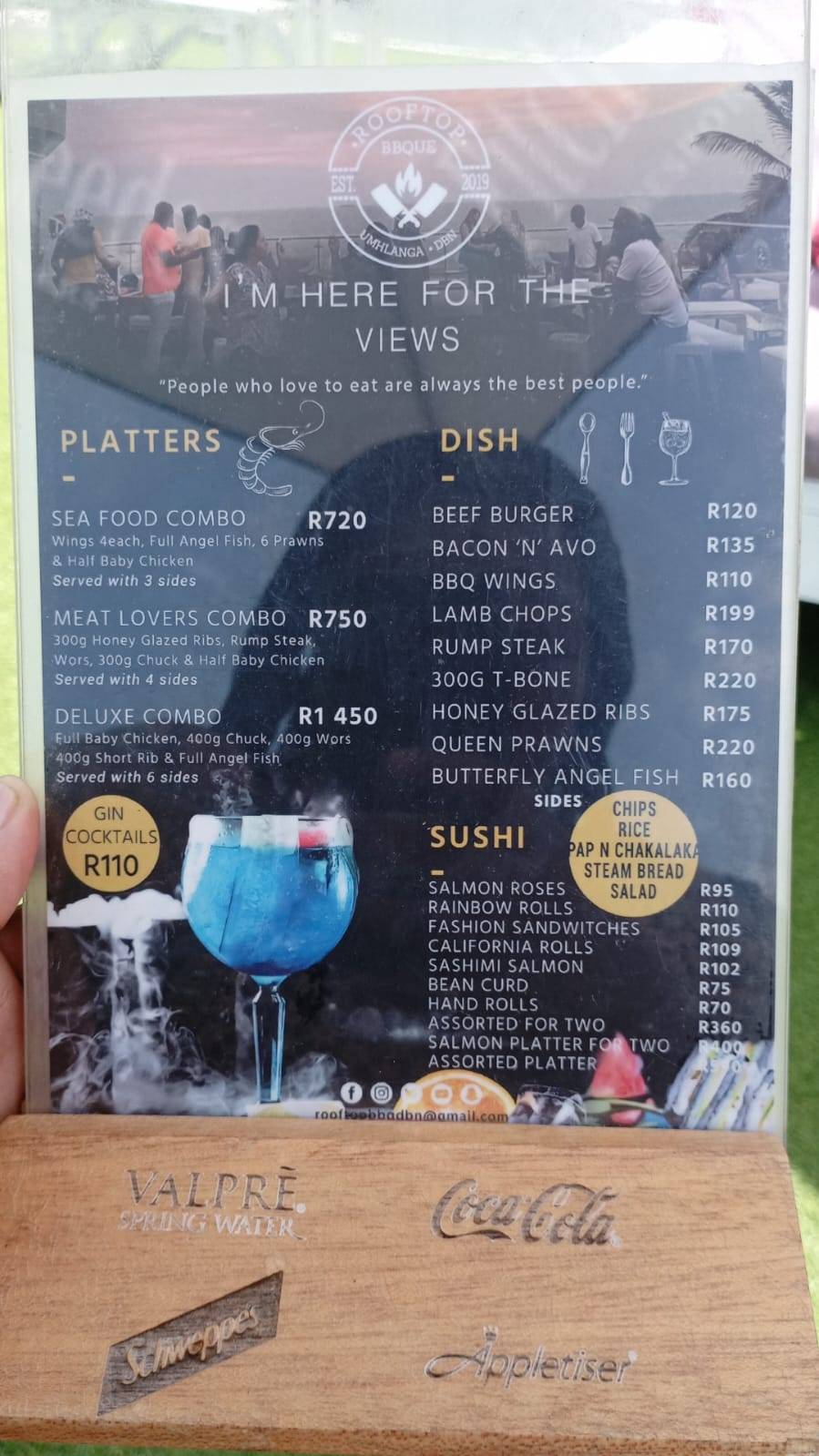 Menu at Lime Rooftop - Umhlanga restaurant, Umhlanga