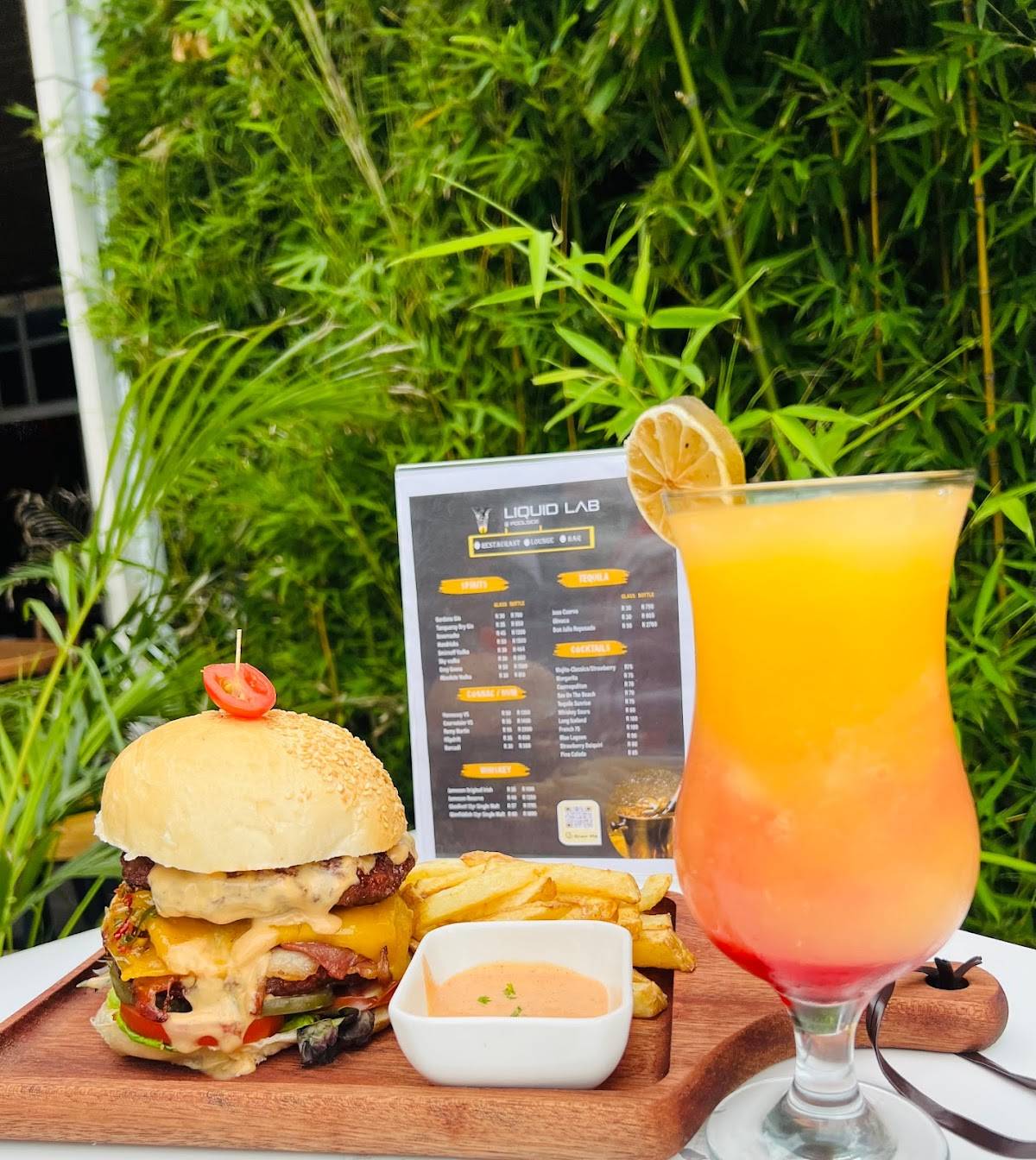 Menu at Liquid Lab @ Poolside restaurant, Johannesburg