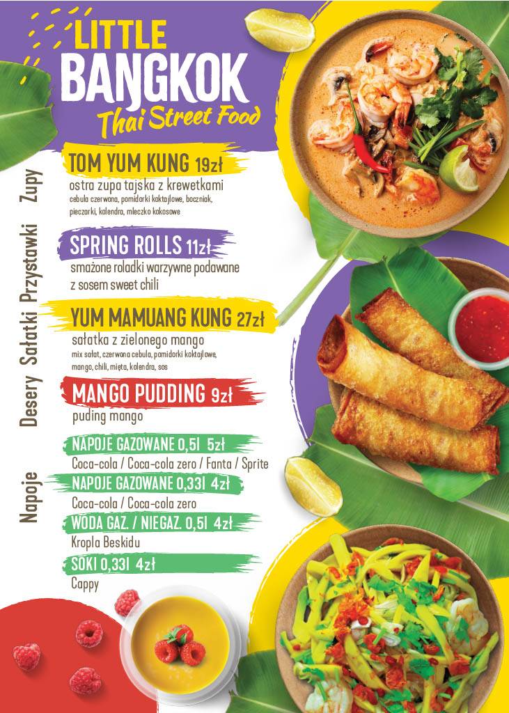 Menu at Little Bangkok - Thai Street Food Pomorska restaurant, Szczecin