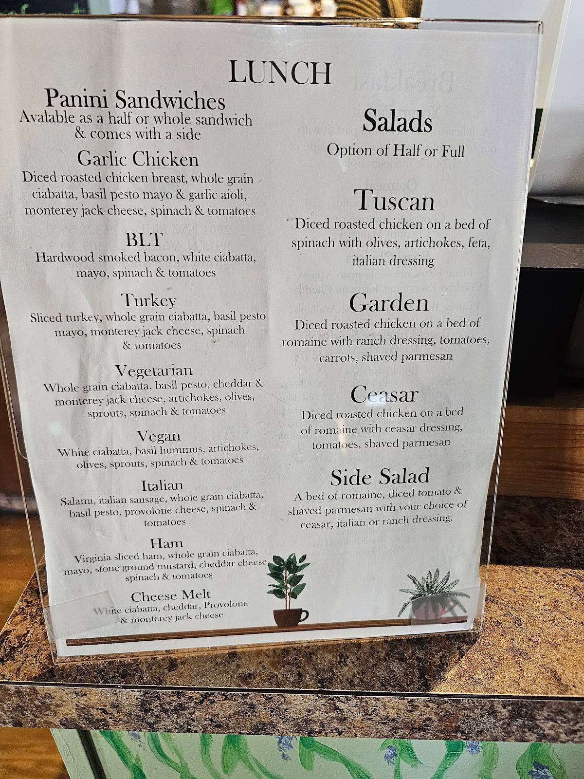 Menu at Little Garden Cafe, Spokane, W Northwest Blvd