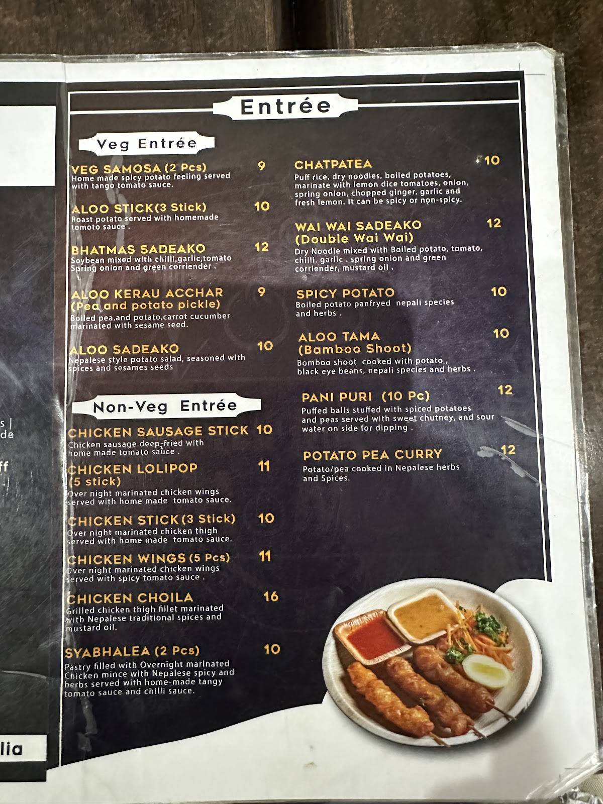 Menu at Little Magic Momo restaurant, Wembley