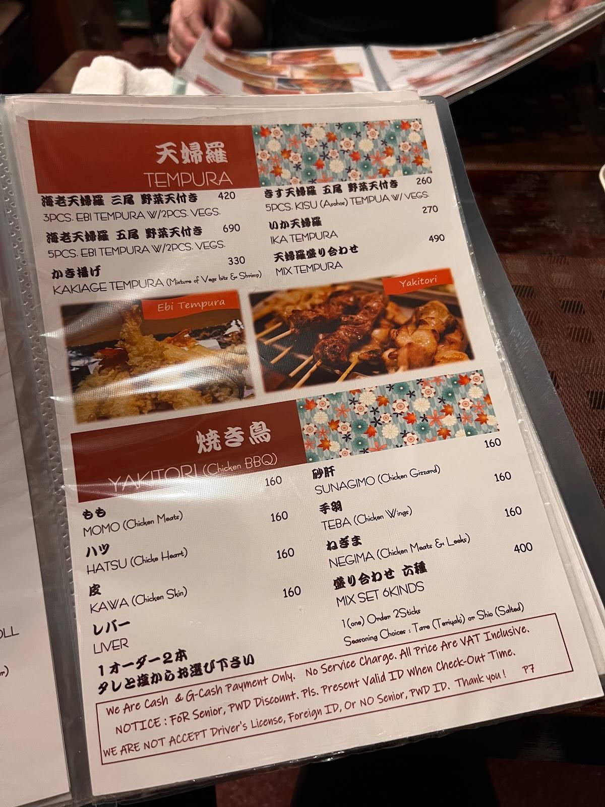 Menu at Little Tokyo - OISHINBO Japanese Restaurant, Makati