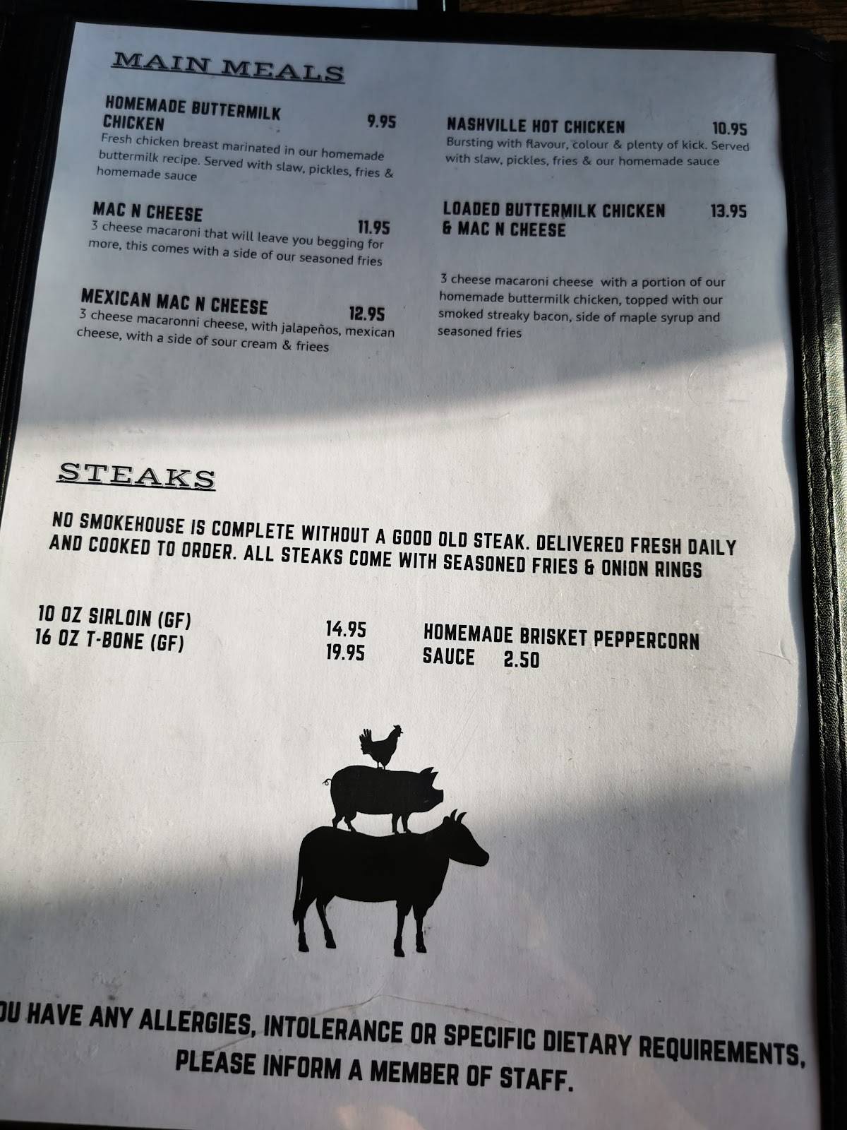 Menu at Cattle & Co Llanelli restaurant, Llanelli