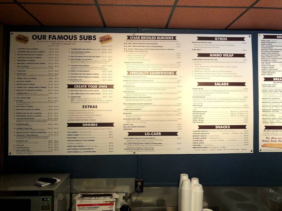 Menu at Lock Stock & Barrel, Sharpsville