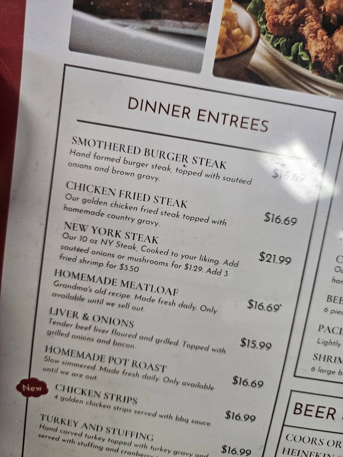 Menu at Richmaid Restaurant, Lodi