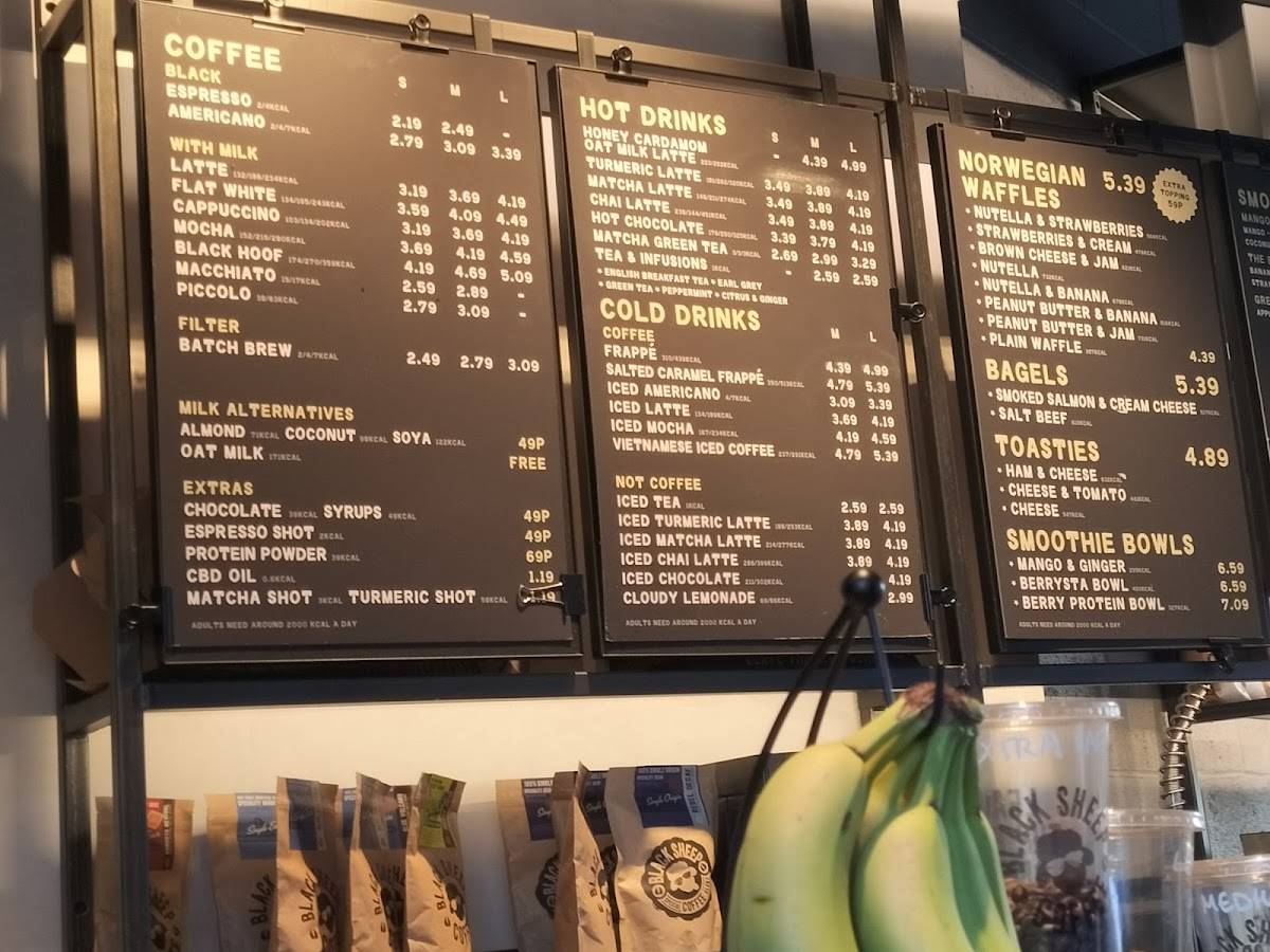 Menu at Black Sheep Coffee cafe, London, Unit 2