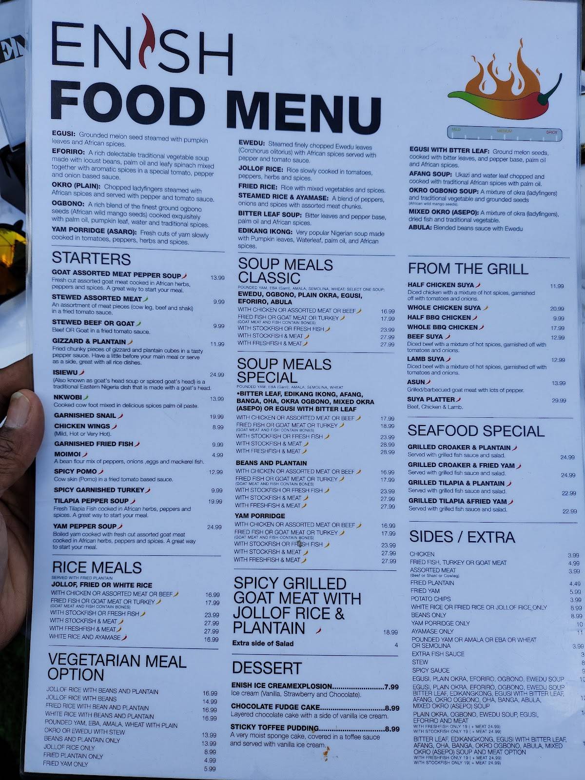 Menu at Enish Lewisham pub & bar, London, 228 Lewisham High St