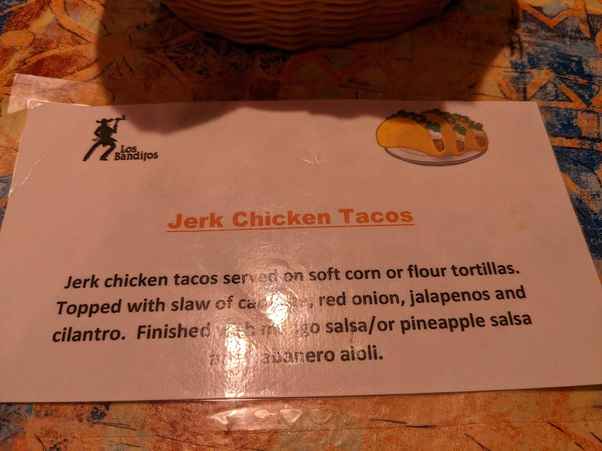 Menu at Los Banditos restaurant, Green Bay, W Mason St