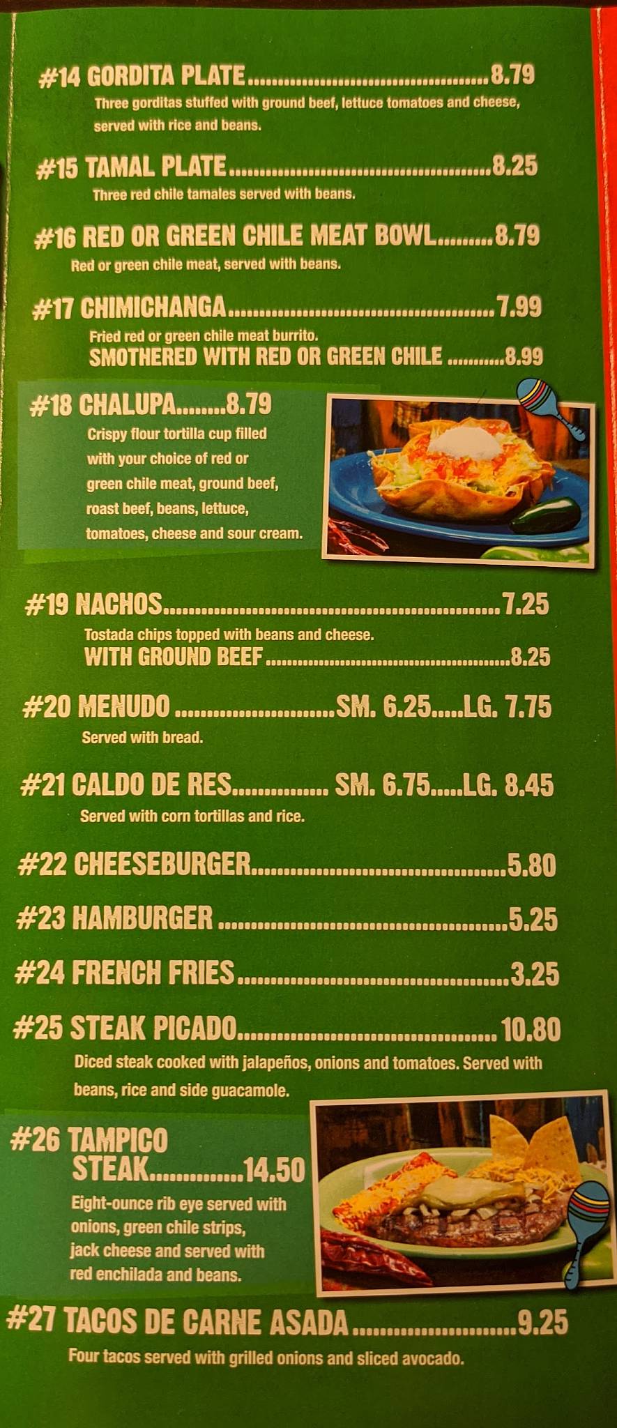Menu at Los Compas Restaurant, Las Cruces, Commerce Dr # C