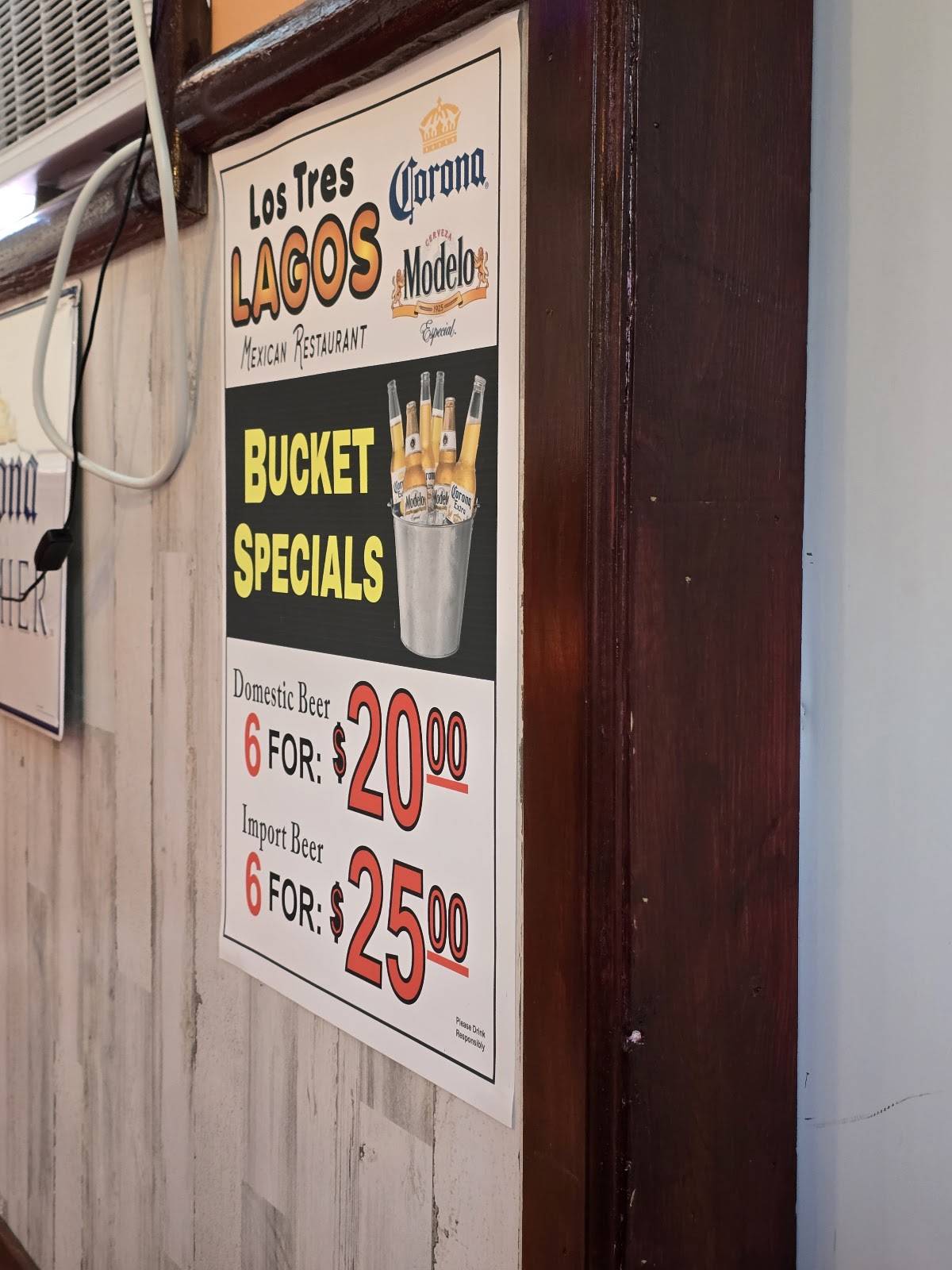 Menu at Los Tres Lagos pub & bar, Salem