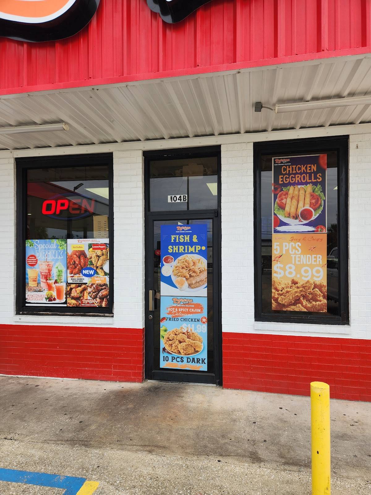 Menu at Louisiana Famous Fried Chicken restaurant, Lake Charles