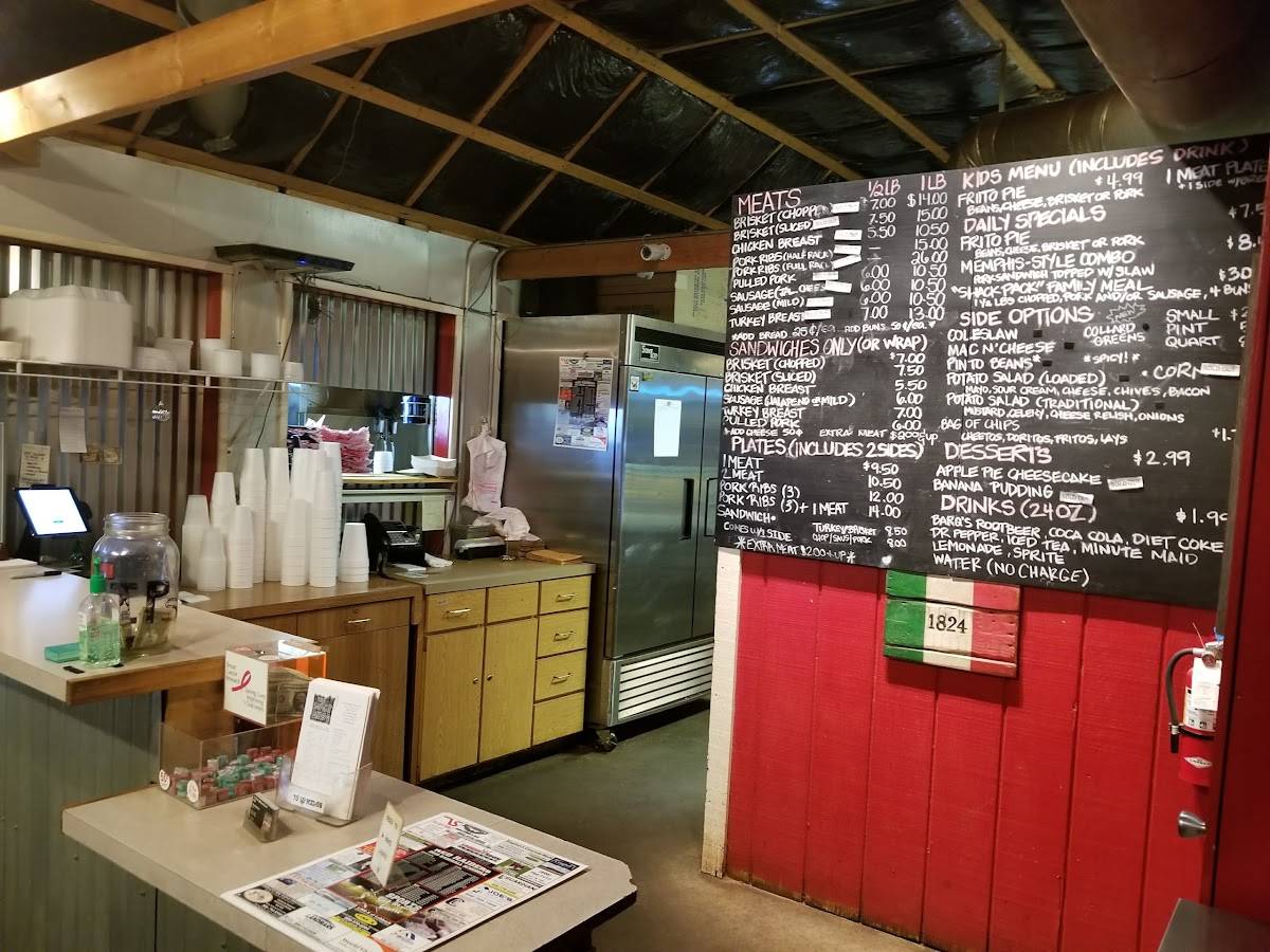 Menu at The Shack, BBQ, Lubbock, N Frankford Ave