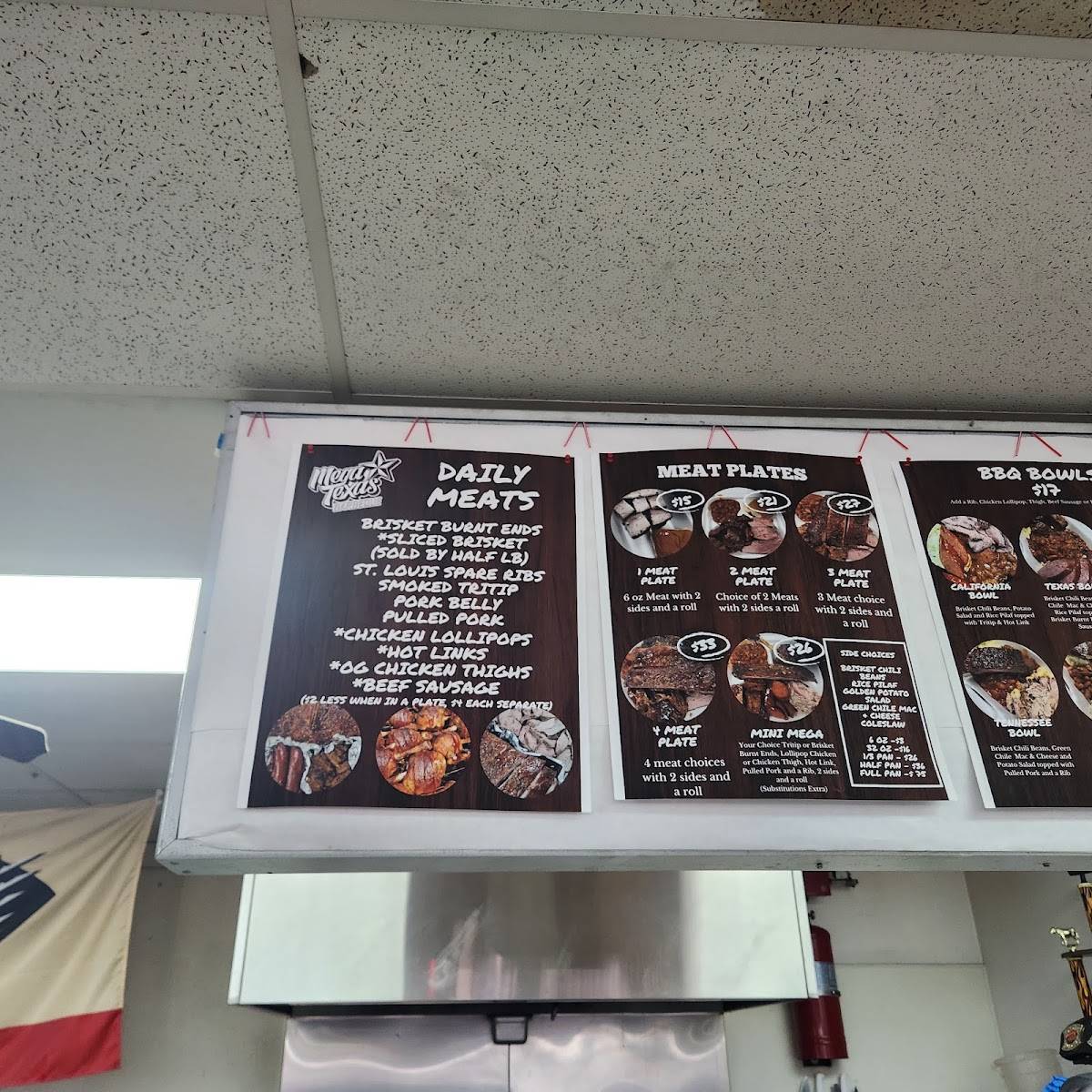 Menu at MEGA Texas Barbeque, Fresno, E Butler Ave