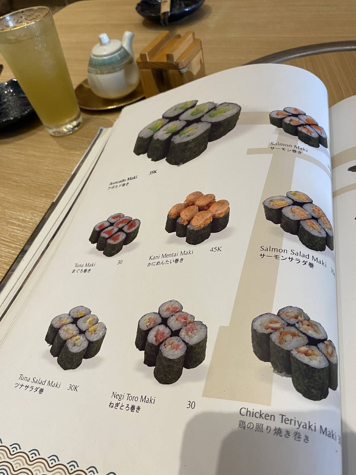 Menu at MEIJI Sushi - Teppanyaki - Grill restaurant, Makassar