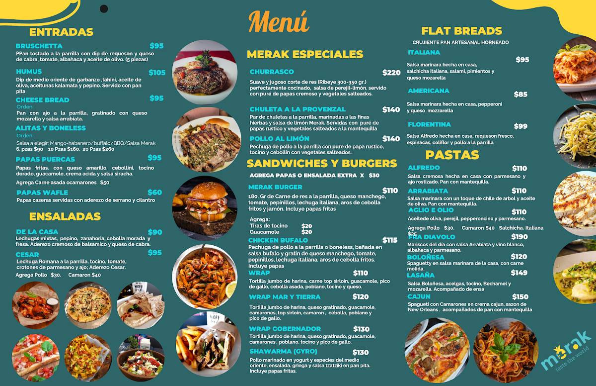 Carta de MERAK Restaurante, Apodaca