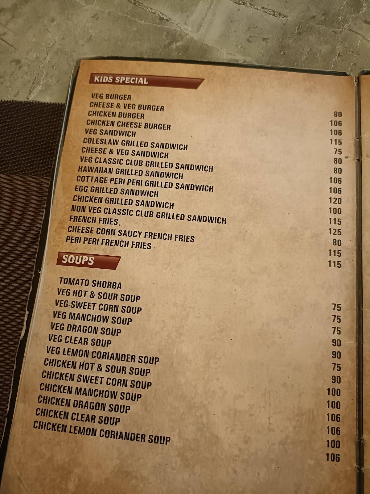 Menu at MV Family Restaurant, Bengaluru