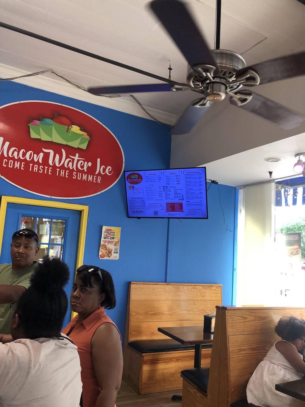 Menu at Macon Water Ice, Macon