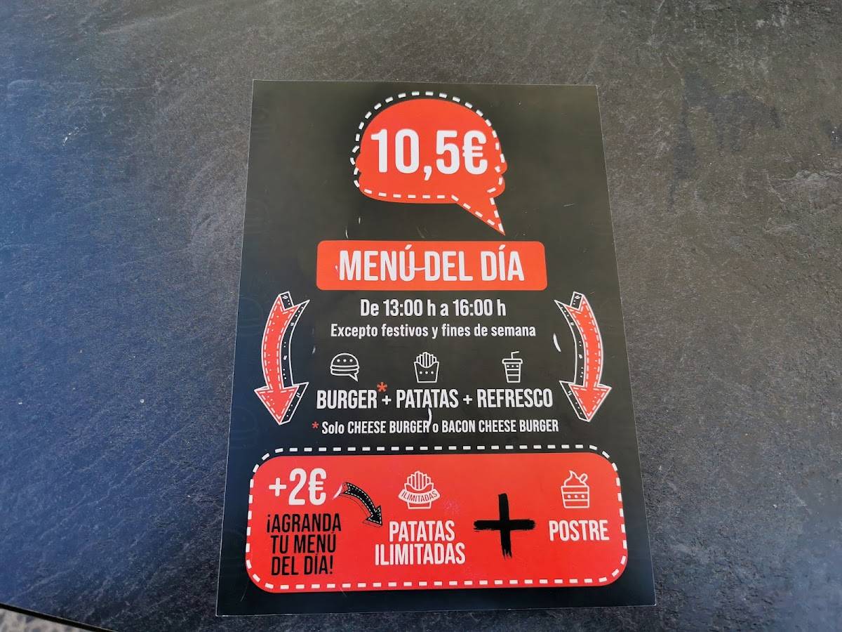 Carta del restaurante Distrito Burger - Princesa, Madrid, Calle del la ...