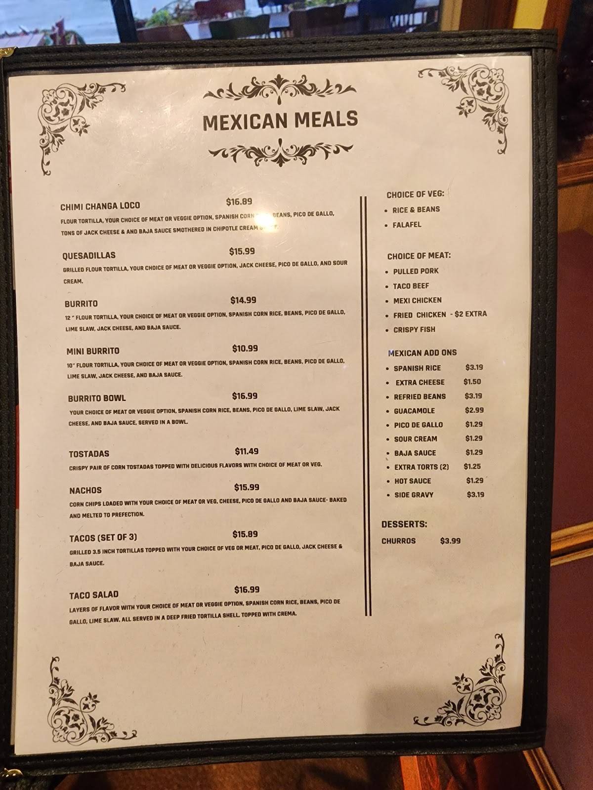 Menu at Mag's 99 Fried Chicken And Mexican restaurant, Port Alberni