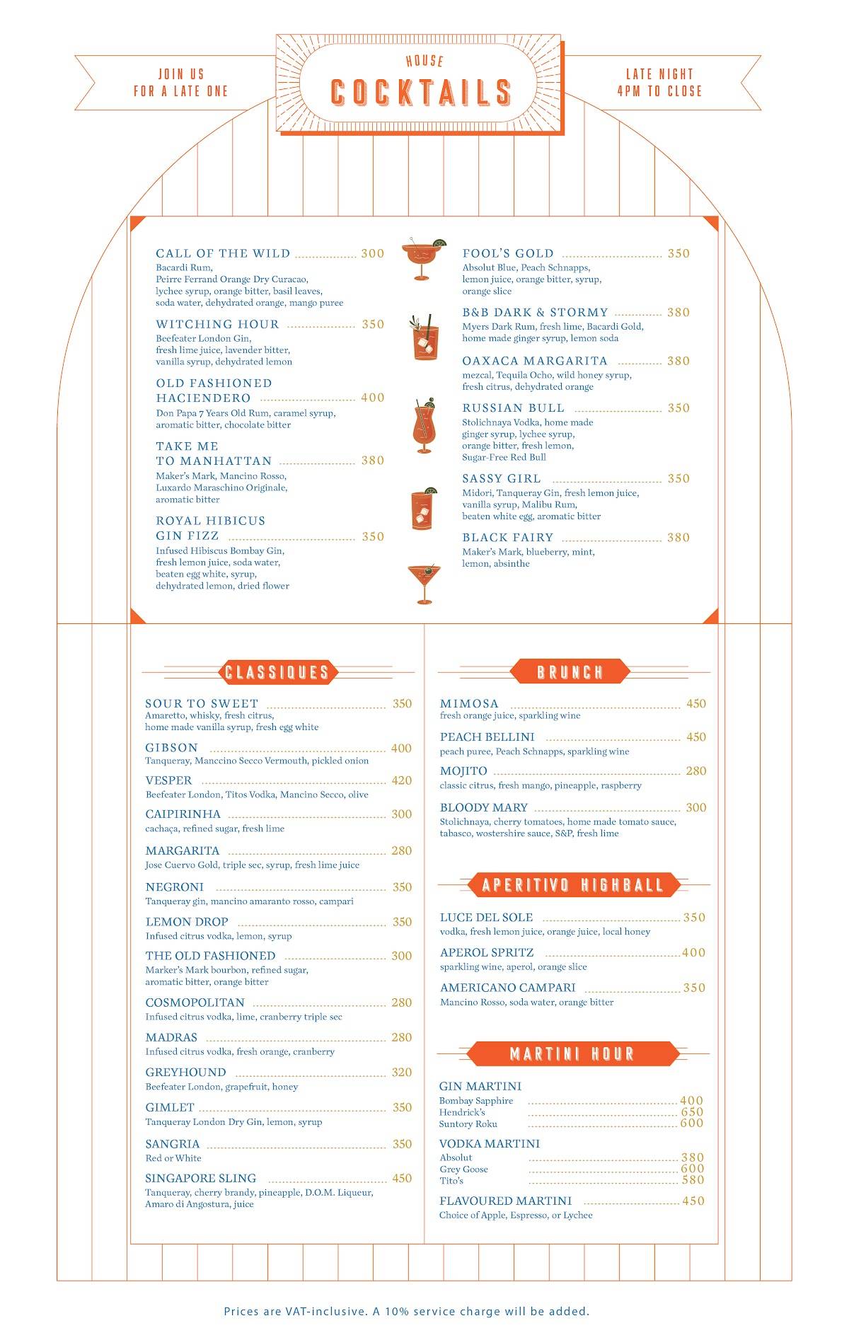 Menu at Bondi&Bourke steakhouse, Makati, Cattleya Condominium