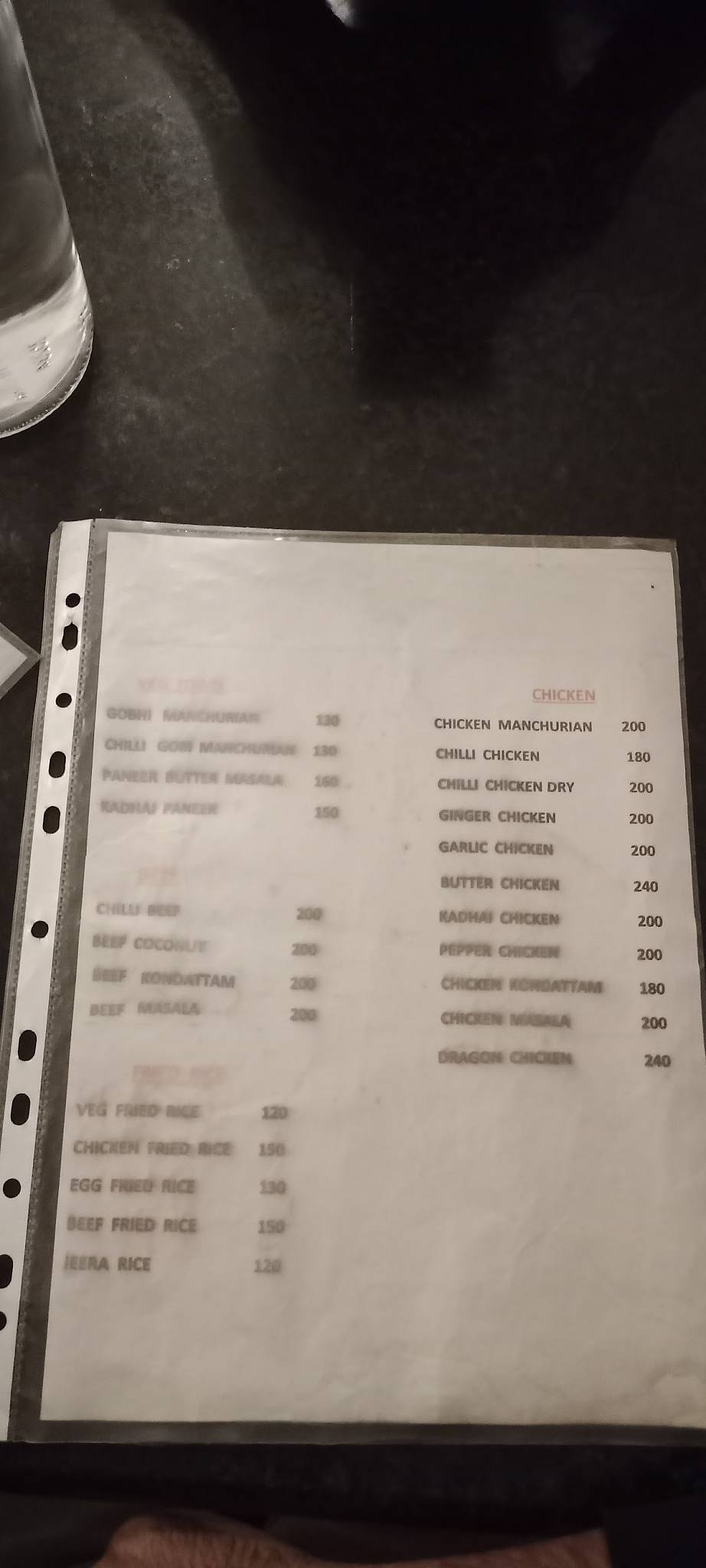 Menu at Malabar Kitchen, Hyderabad, 1-100/30/1/12