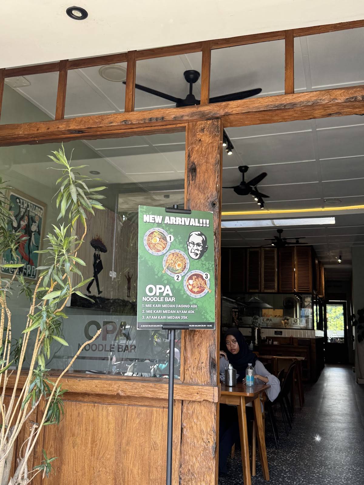 Menu at Opa Noodle Bar, Malang