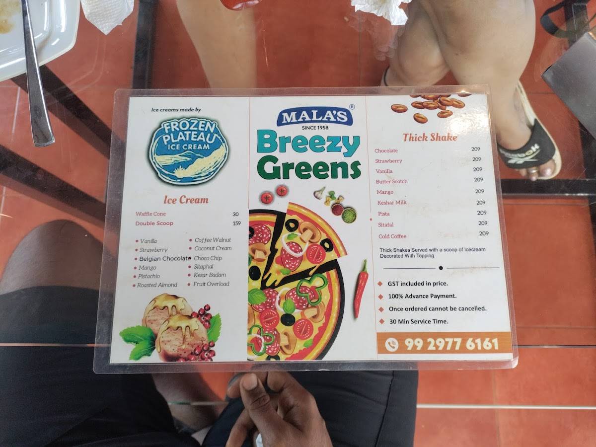Menu at Malas Restaurant & Outlet- Green beans, Mahabaleshwar