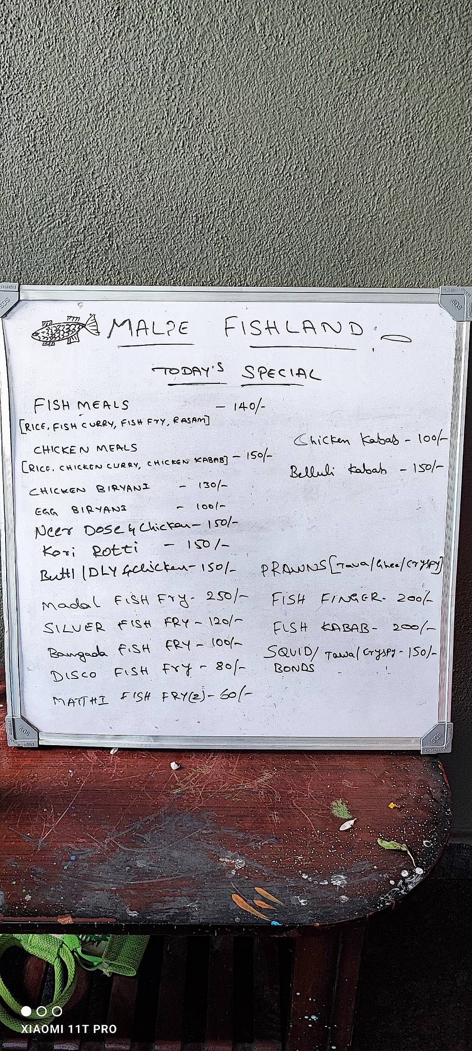 Menu at Malpe Fishland Authentic seafood restaurant, Jigani