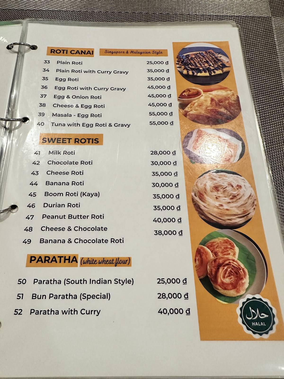 Menu at Mama Masala Indian Cuisine HCMC restaurant, Ho Chi Minh City ...