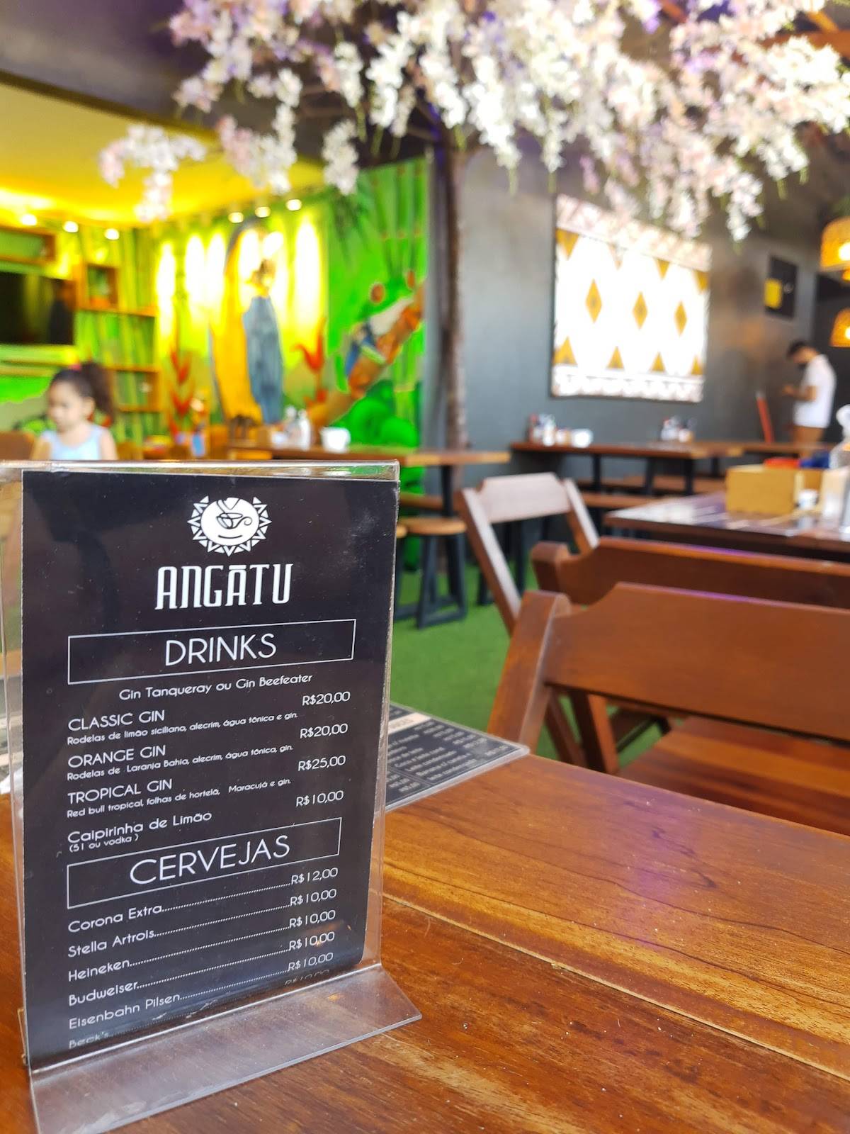Menu em Angatú Café, Manaus