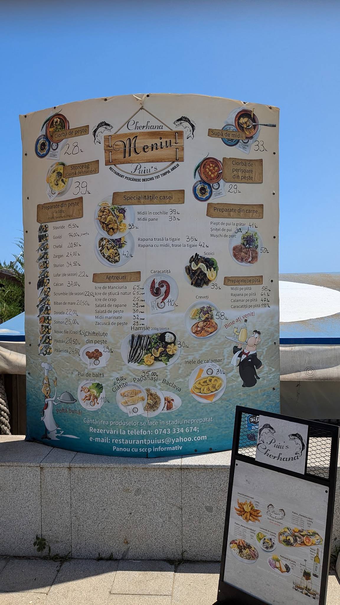 Menu at PUIU'S (Cazemata), Mangalia