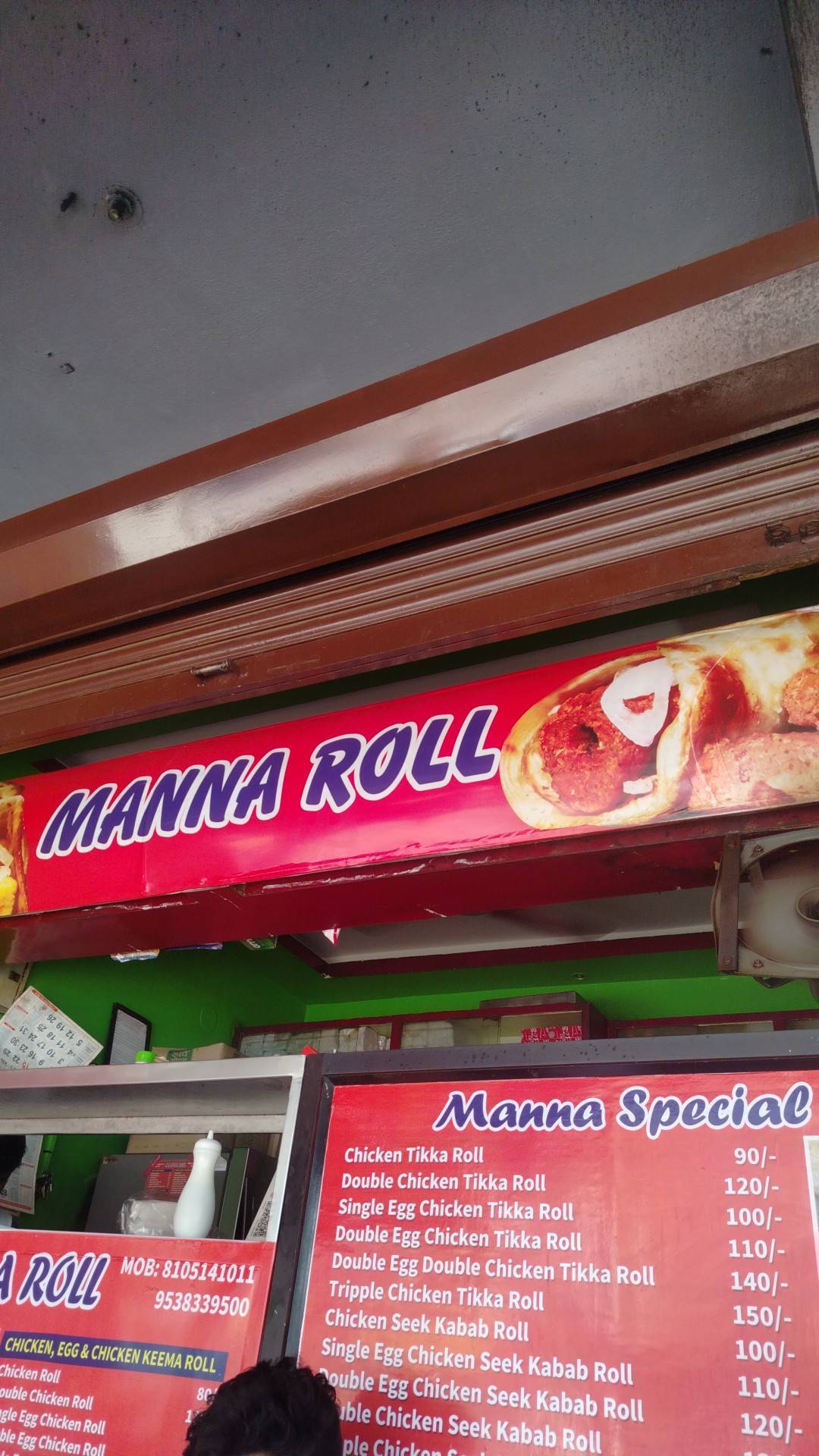 Menu at Manna Rolls, Manipal, 9Q2J+RRQ