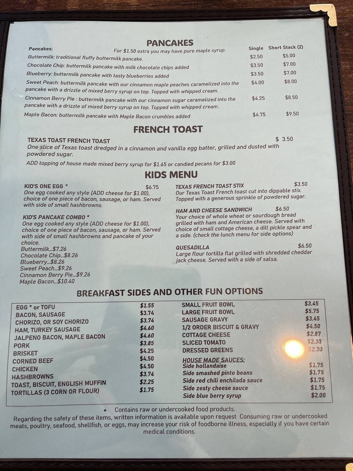 Menu at Catalina Cafe, Tucson, 3930 W Ina Rd Suite 322