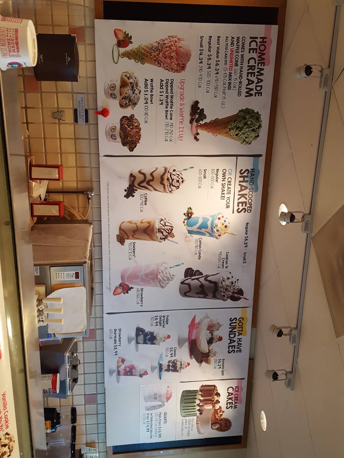 Menu at Marble Slab Creamery desserts, Lake Charles, Derek Dr