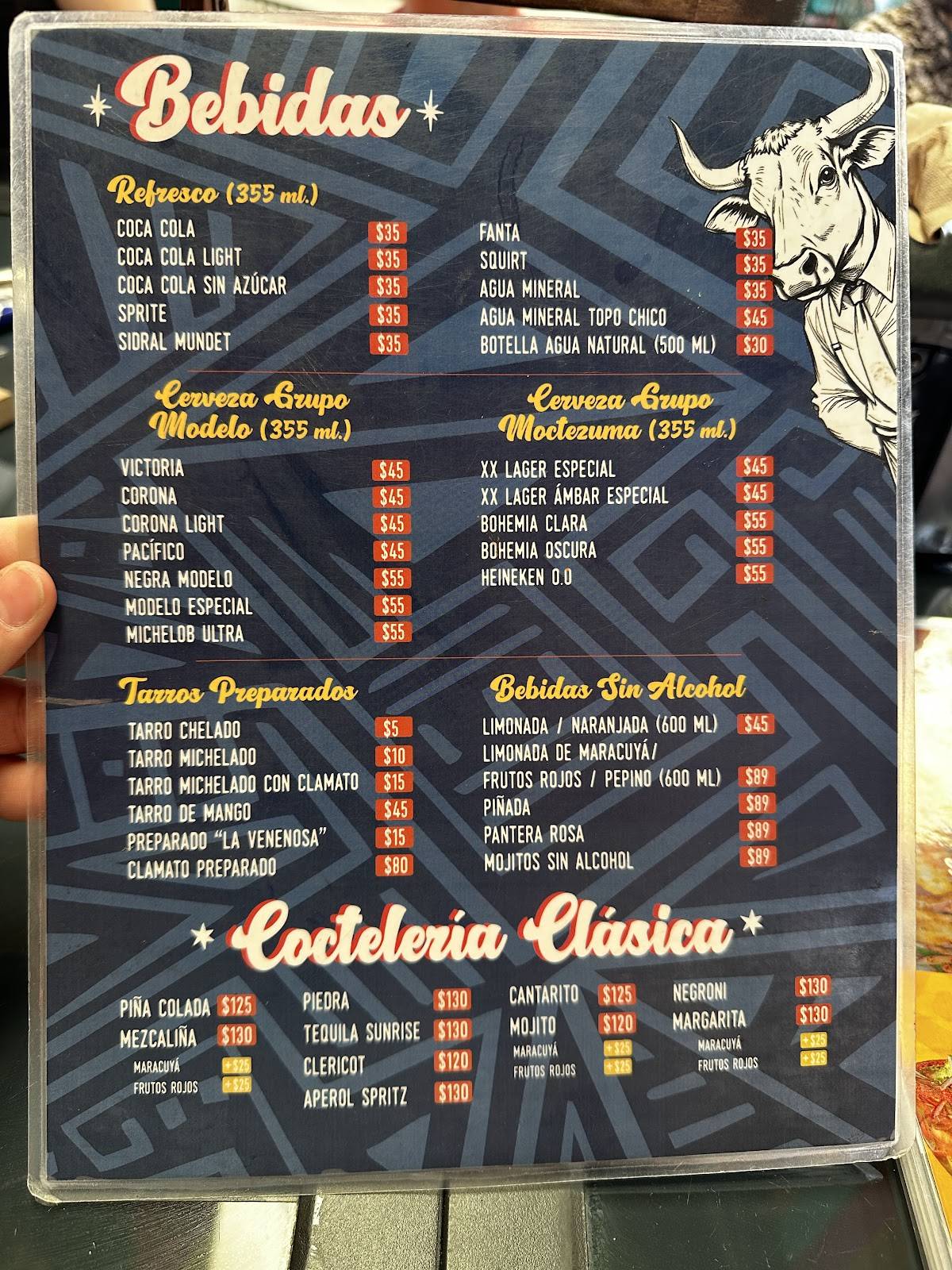 Carta del restaurante Marea Brava, Leon